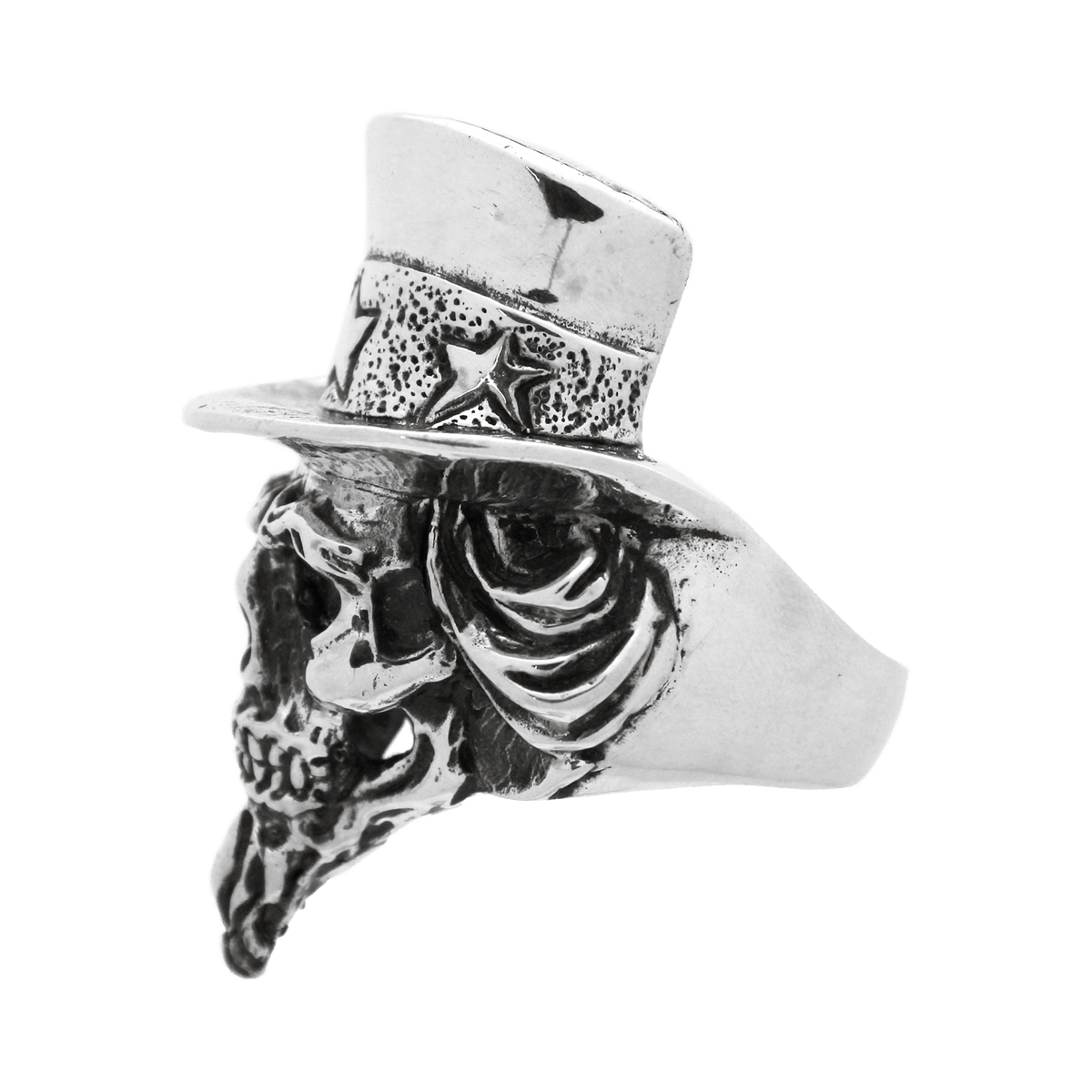 Uncle Sam Skull Ring – Big Joes Biker Rings