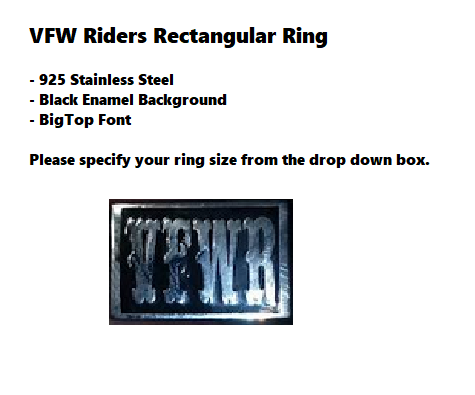 VFWRIDER – Big Joes Biker Rings