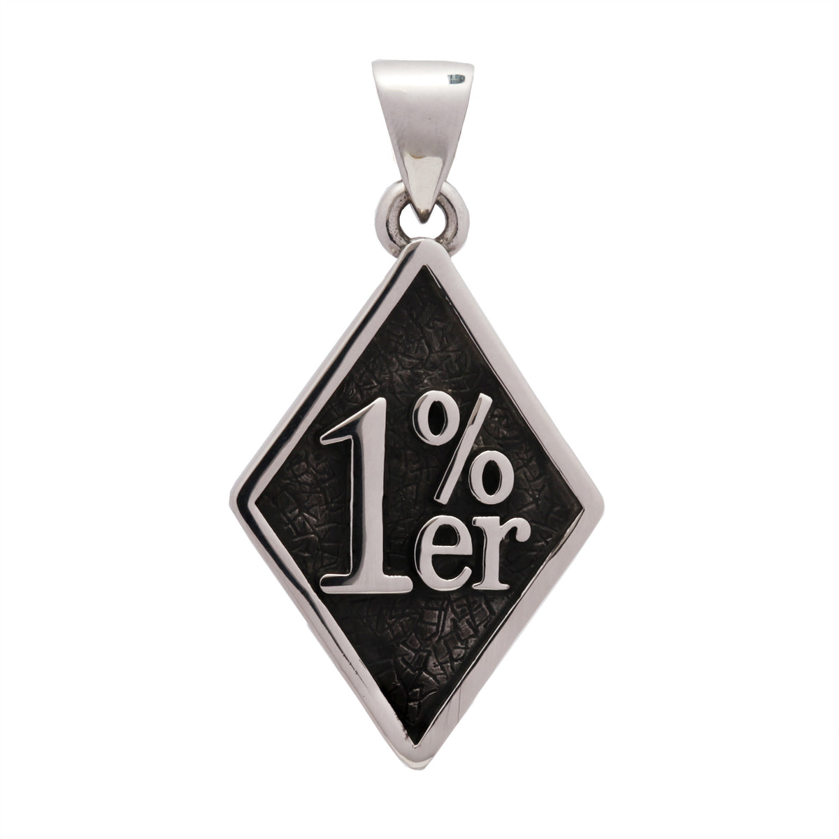 1%er Diamond Face Large Pendant – Big Joes Biker Rings